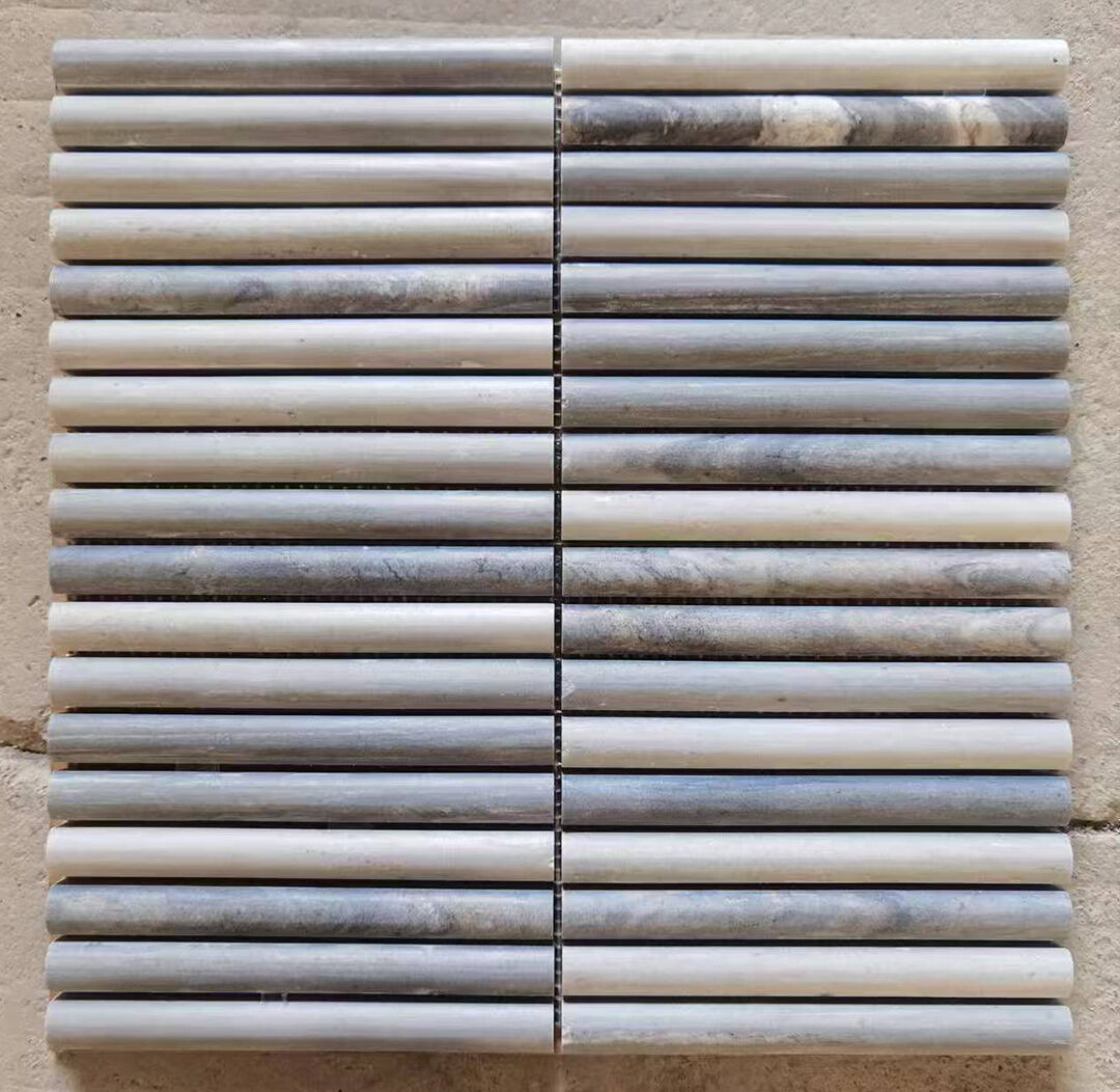 YUSHI Fluted Natural Marble Mosaic Tiles for Hotels & Parks | 100% ...