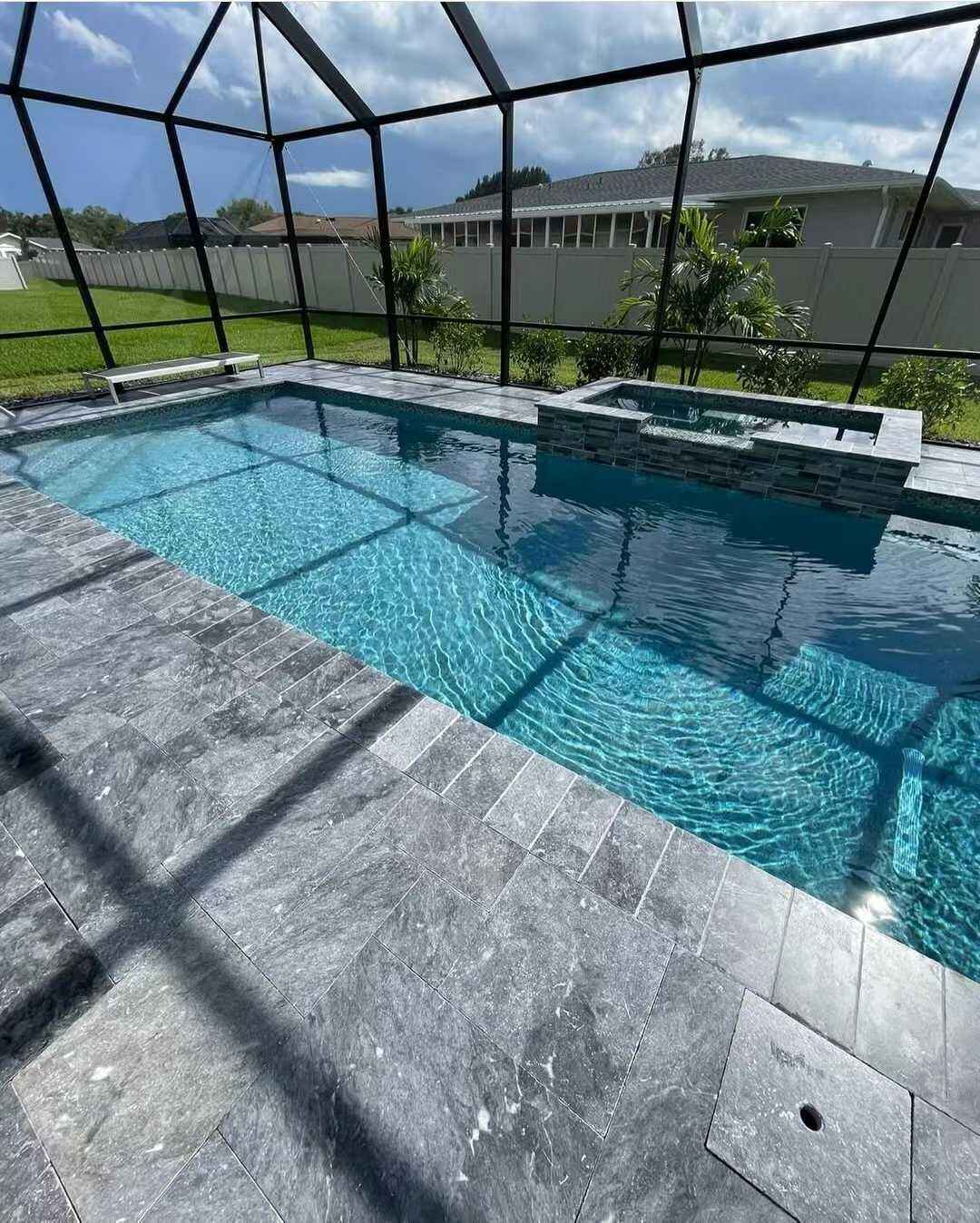 Natural Cartier Blue Grey Marble Pool Coping Outdoor Paver Flooring ...
