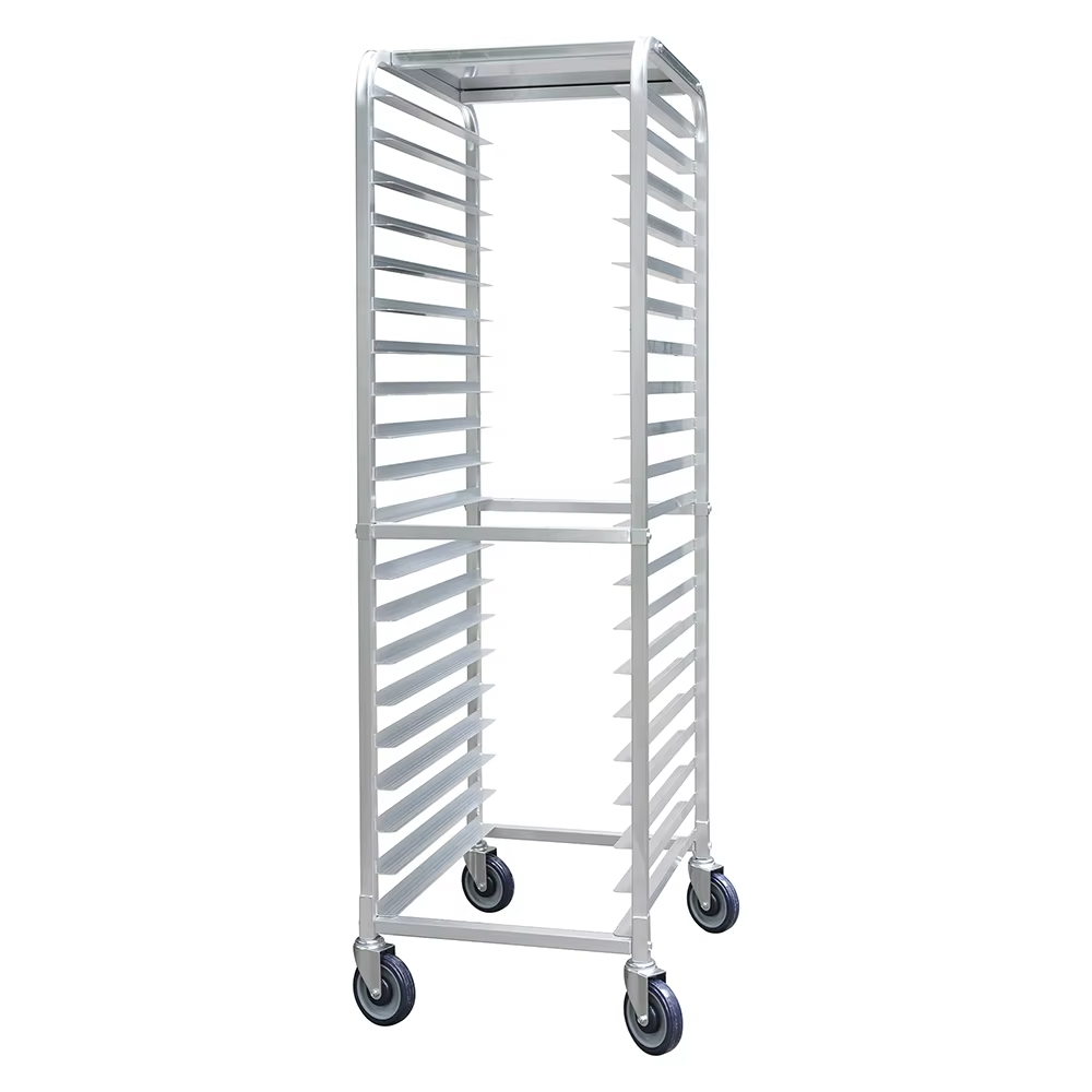 20 Tier 660x510x1750mm Aluminum Baking Tray Trolley Racks with Aluminum ...