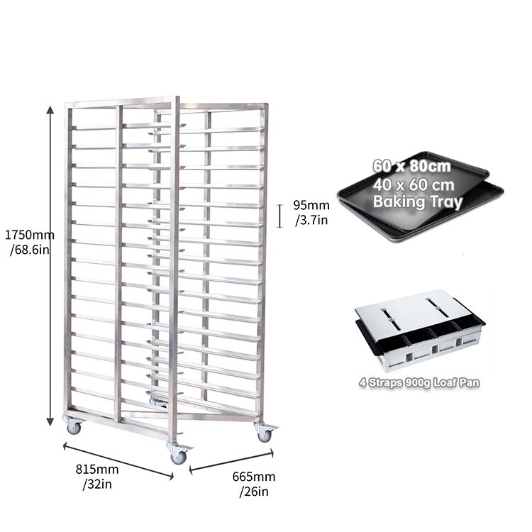 16 Tier 1750x815x665mm Stainless Steel Cooling Rack Trolley, China 16 ...