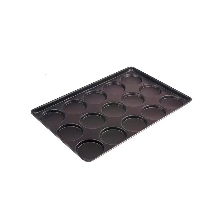 15 Cups 600x400x40mm Aluminized Steel 3.5" Hamburger Bun Baking Pan ...