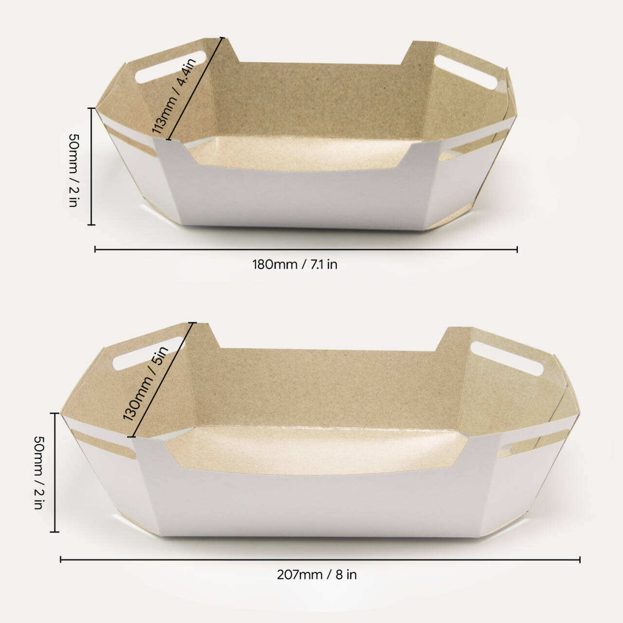 Eco friendly biodegradable disposable white cardboard fruit tray with ...