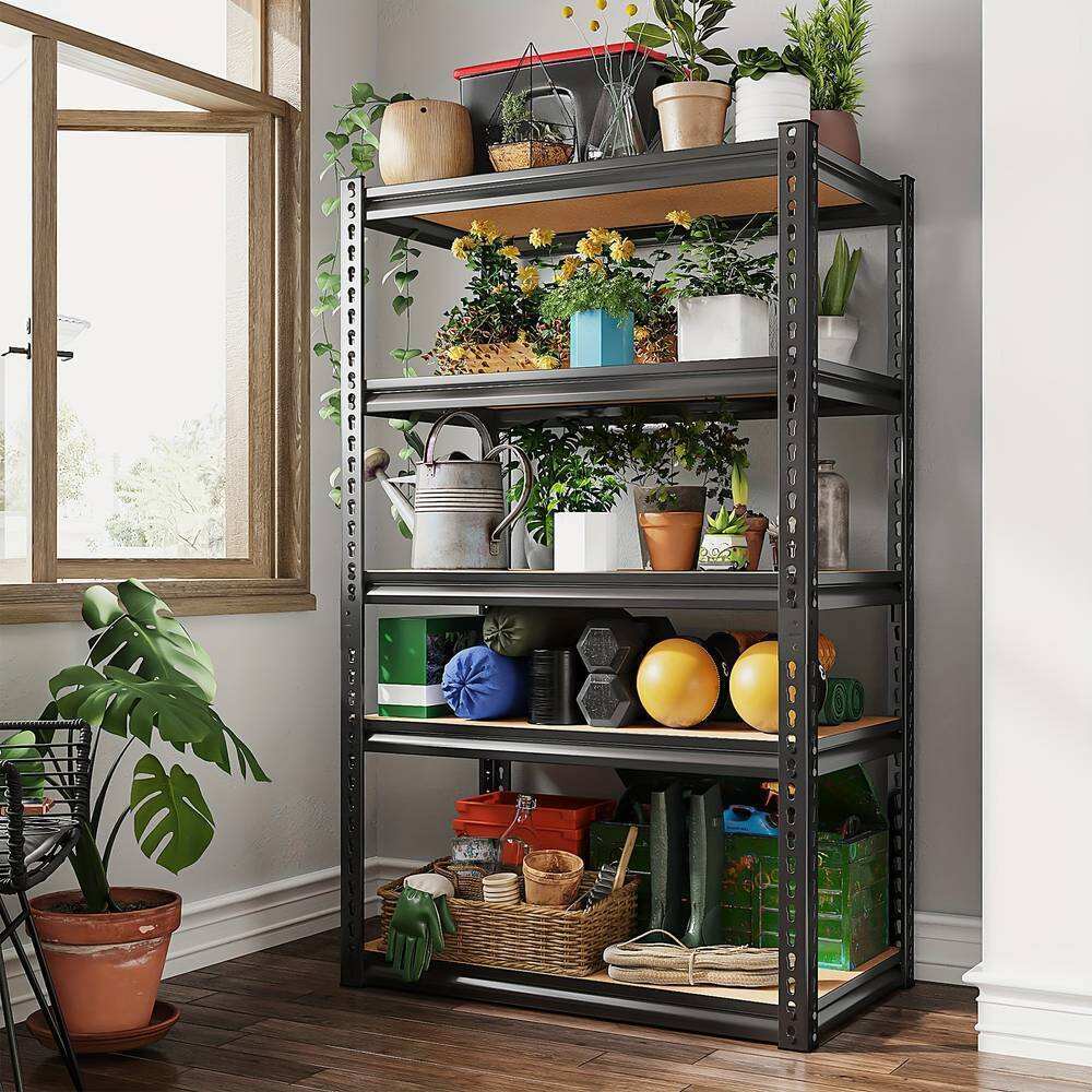 Customizable 5-Tier Wire Decking Racks Multi-Layer Adjustable Boltless ...