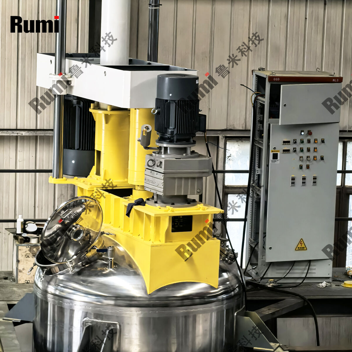 Platform Type Hydraulic Lift Double Shaft Dispersing Mixing Vessel ...