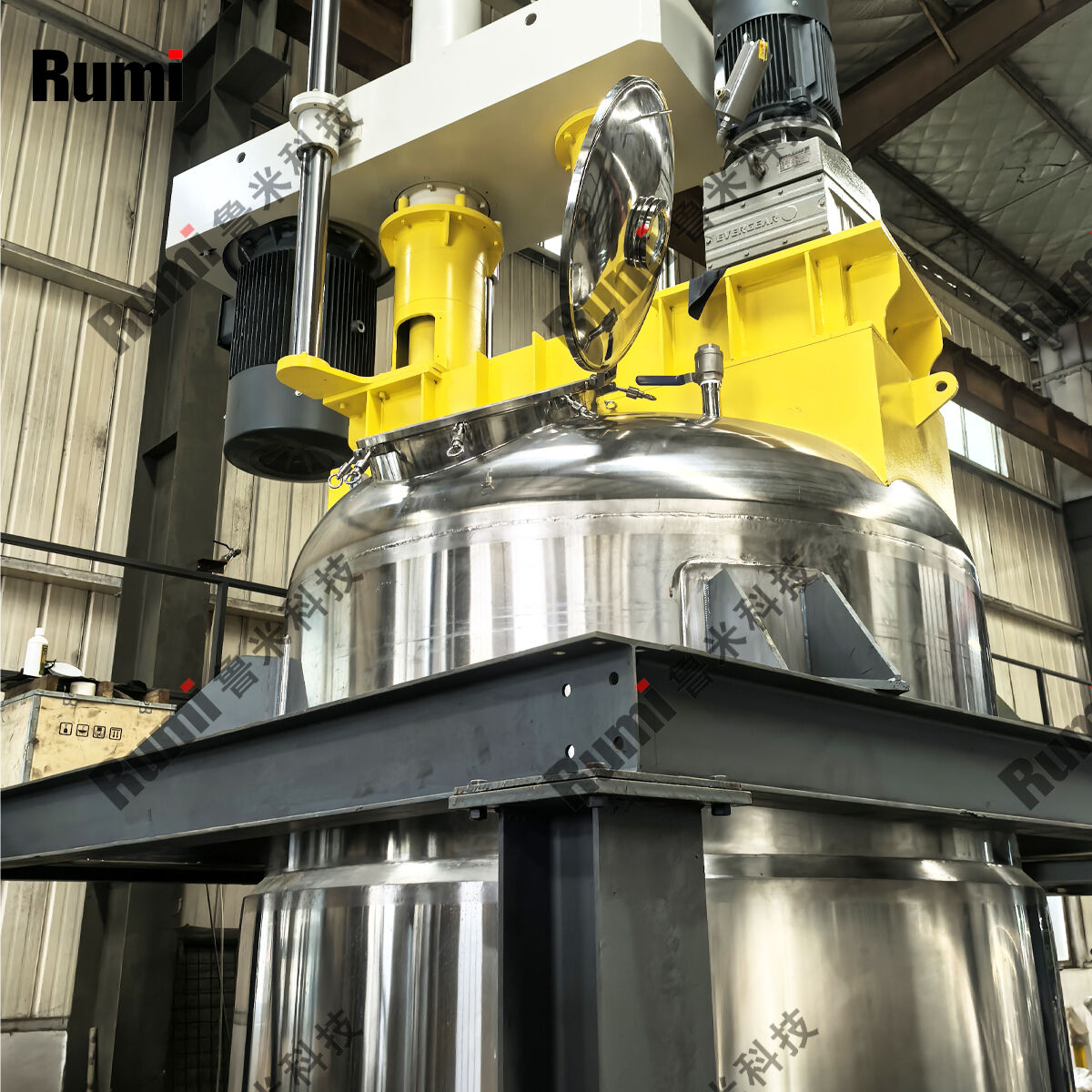 Platform Type Hydraulic Lift Double Shaft Dispersing Mixing Vessel ...