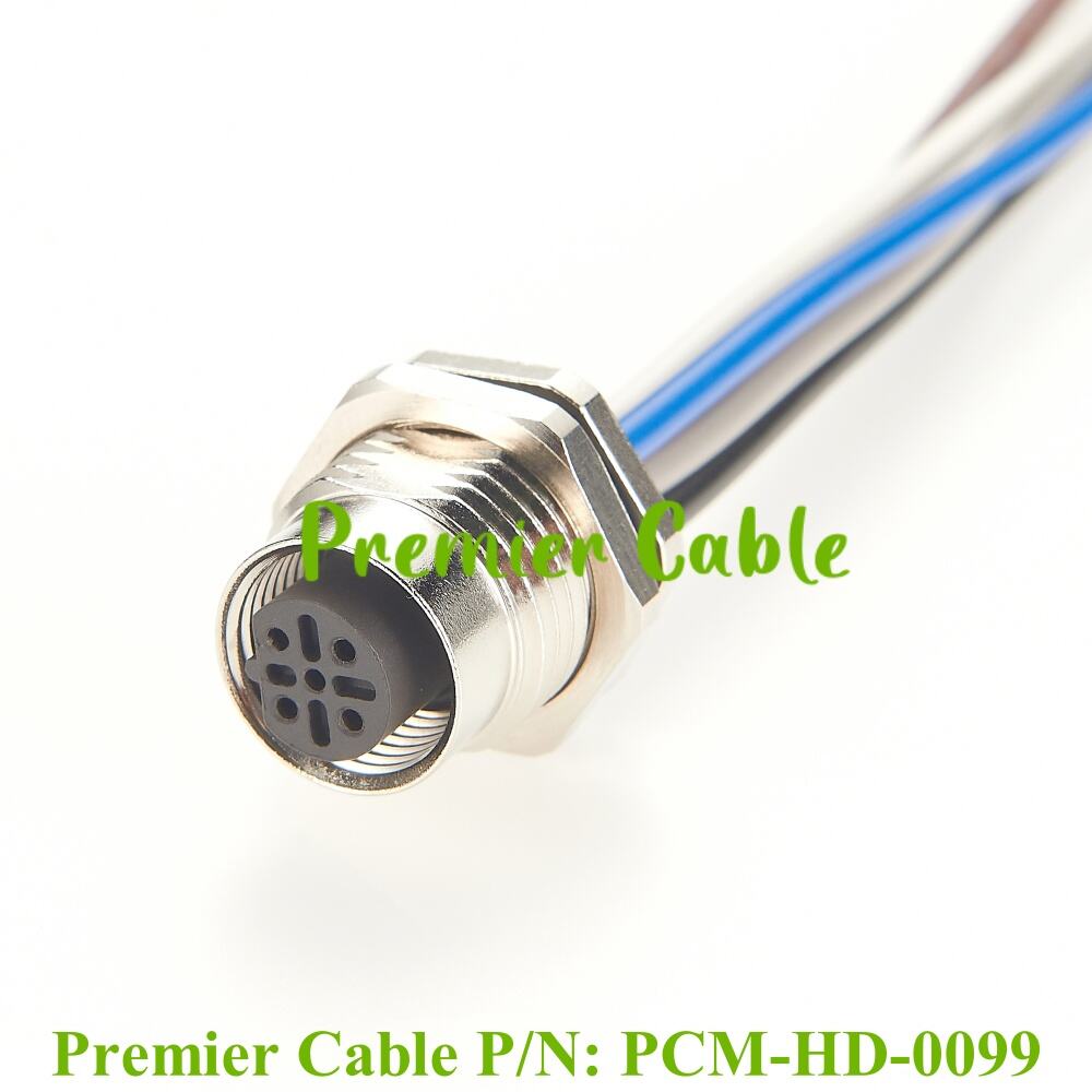 موصل دائري Profibus CAN Bus CC-Link M12 B ترميز 5 دبابيس أنثى لهيكل اللوحة محول التركيب الأمامي ...