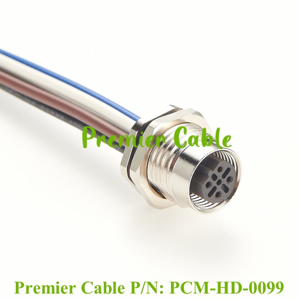 موصل دائري Profibus CAN Bus CC-Link M12 B ترميز 5 دبابيس أنثى لهيكل اللوحة محول التركيب الأمامي ...