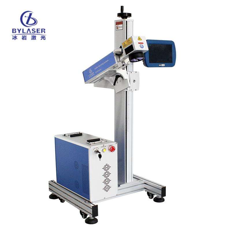 By Laser - High-Speed Flying Fiber Laser Coding Machine