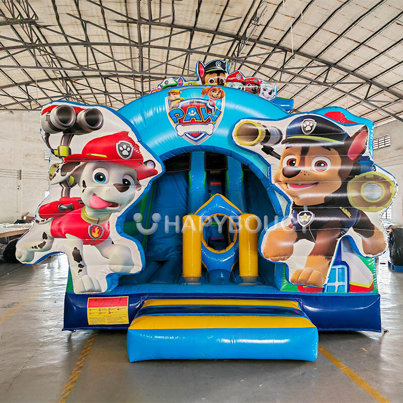 Paw Patrol Inflatable Slide Dual Lane Inflatable Bounce House Paw ...