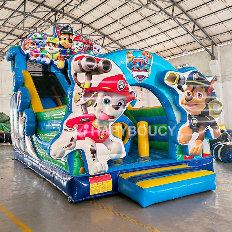 Paw Patrol Inflatable Slide Dual Lane Inflatable Bounce House Paw ...