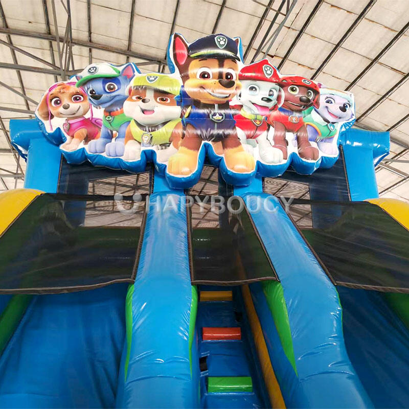 Paw Patrol Inflatable Slide Dual Lane Inflatable Bounce House Paw ...
