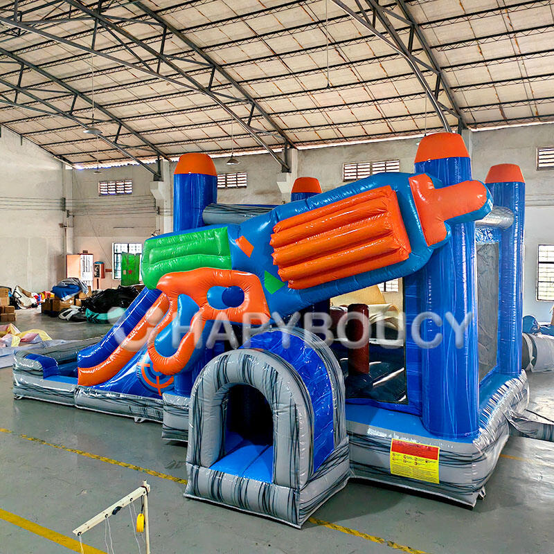 Nerf Blaster Bounce House with Slide Bouncy Castles Manufacturer Hyper ...