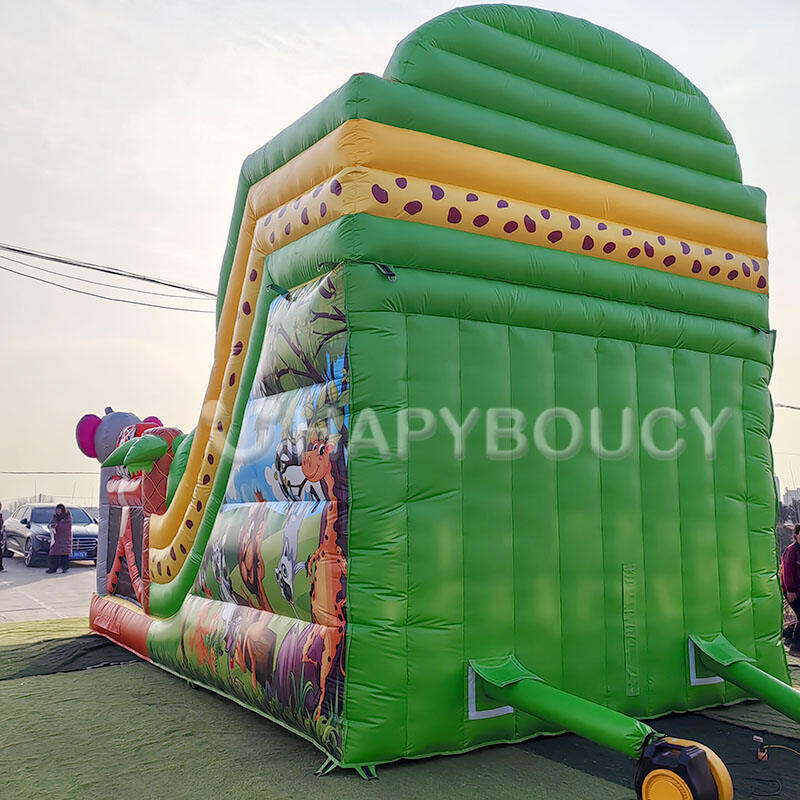 Manufacturer Animal Zoo Amusement Park Inflatable Jungle Themed Slide ...