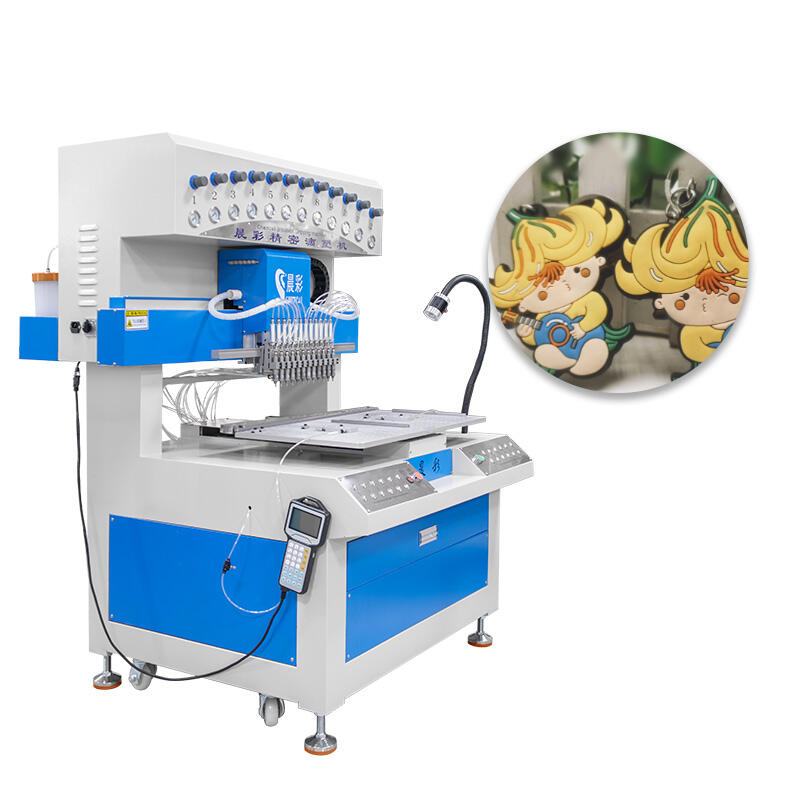 12 Color Rubber Patch Liquid PVC Label Dripping Machine Enlarged Style ...