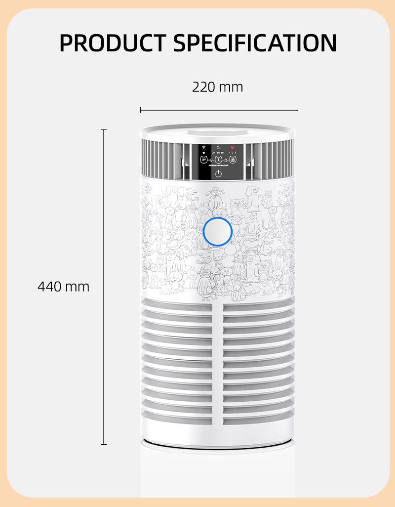 JNUO Remove Pet Hair Air Purifier with UV-C Indicator JNUO Remove Pet Hair Air Purifier with UV-C Indicator