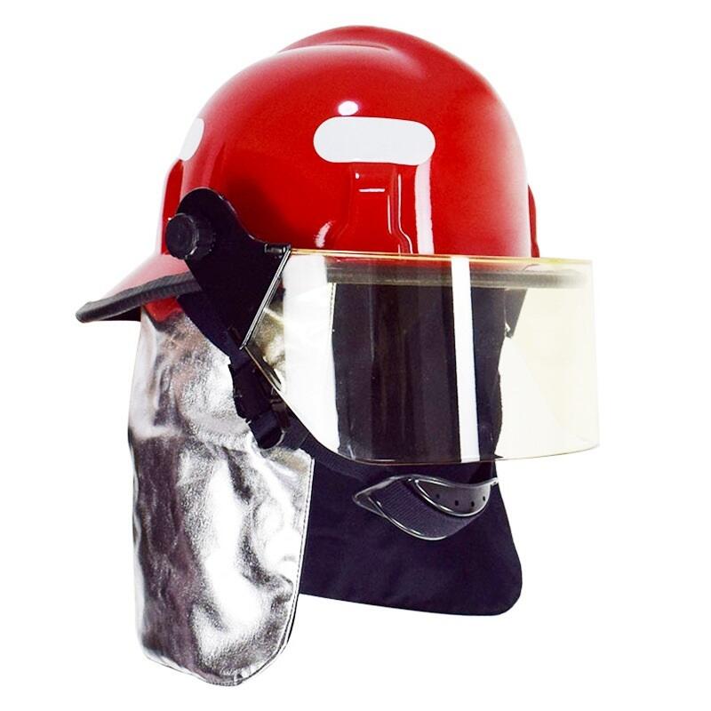 KR-01 Series EN443 Tradional Firefighter Fireman Helmet Full Face Goggles Flame Retardant Shawl ...