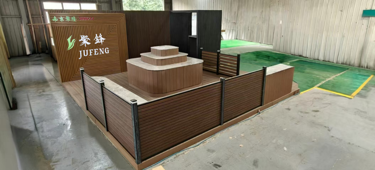 Shining a Green Future: Jufeng WPC Custom Booth — Where Nature Meets Technology-Company and ...