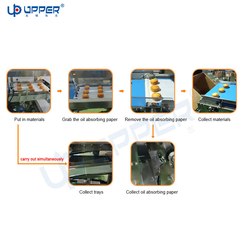 Automatic cake bread oilpaper separator Toast packaging processing machine
