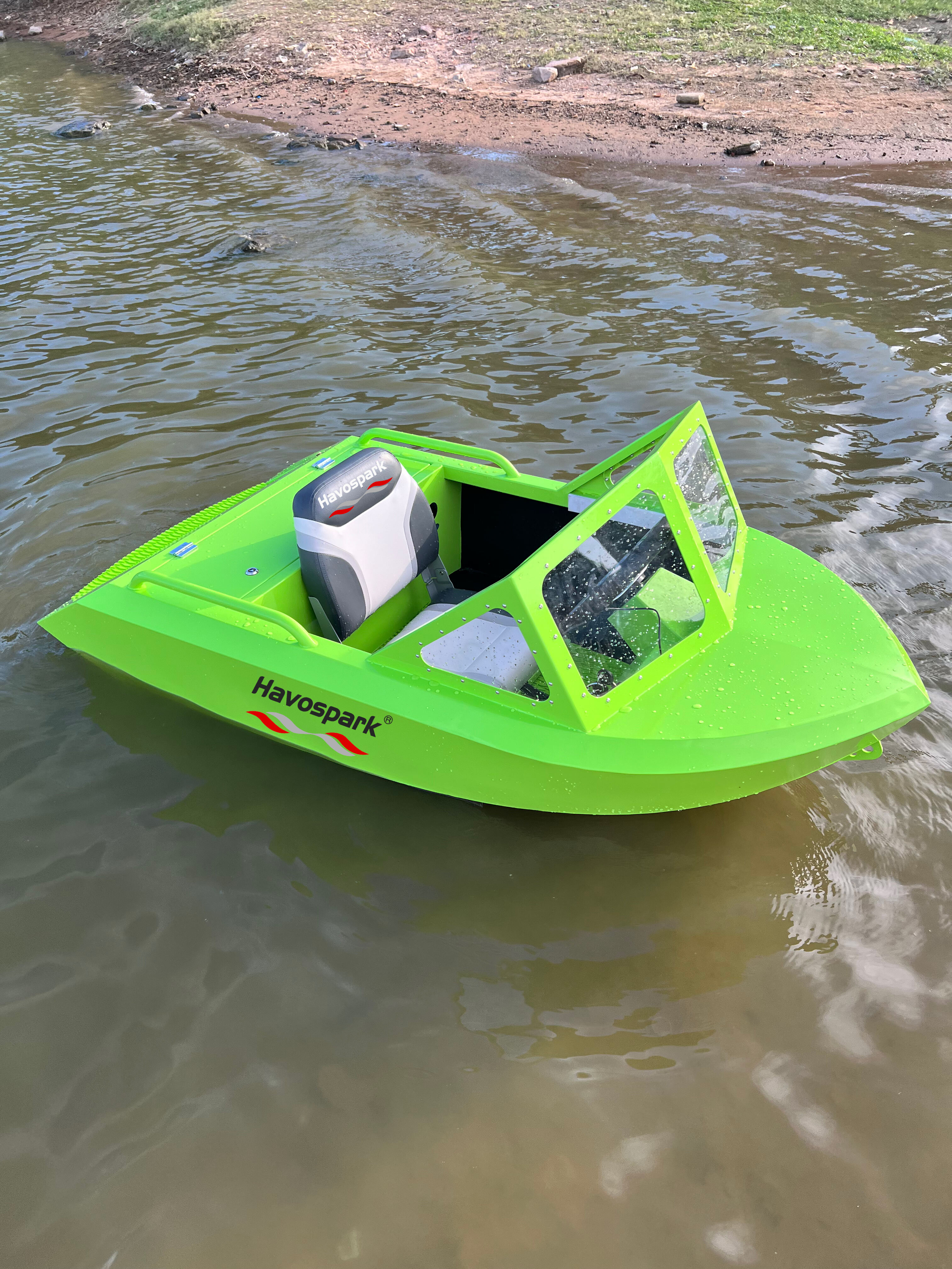New Arrival Aluminum Powered Electric Jet Boat with Inboard Engine Speed Boat Havospark Mini Jet ...