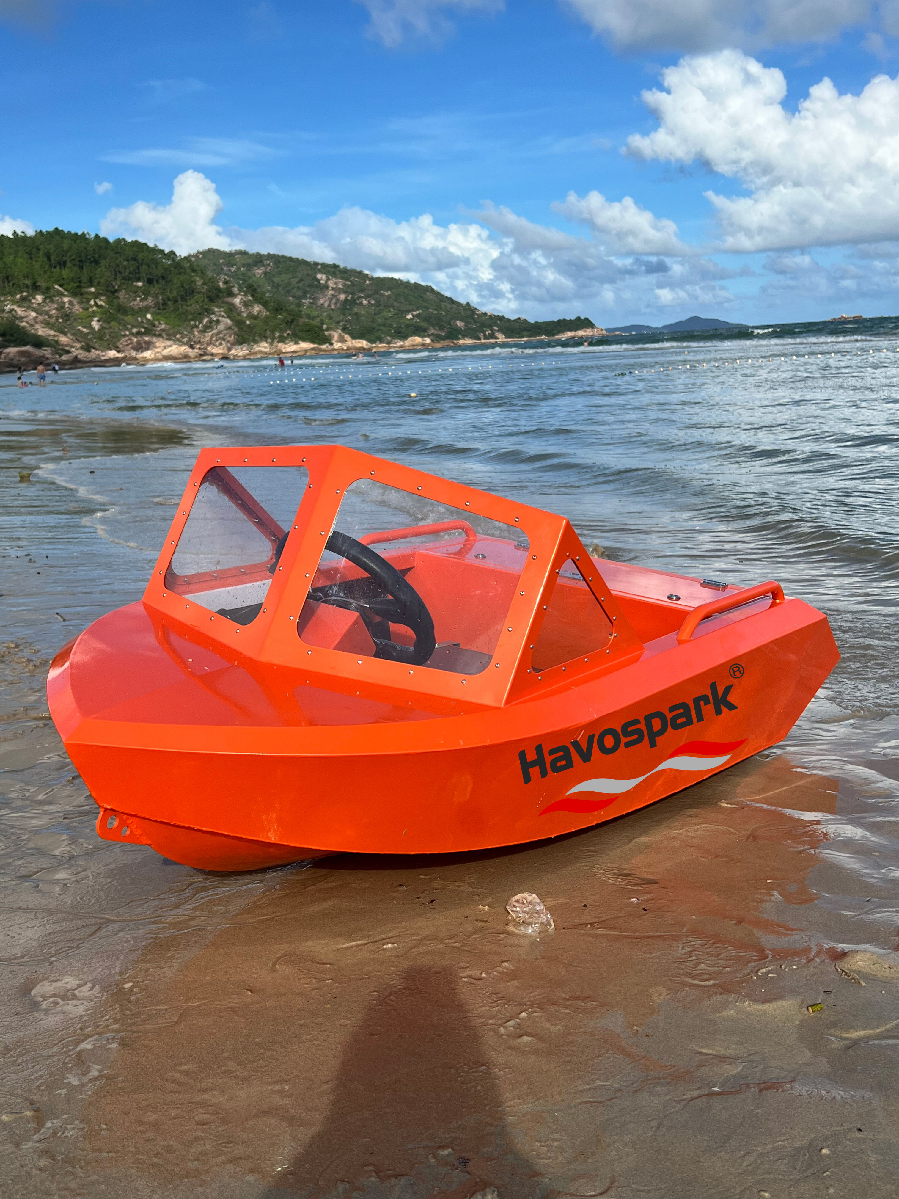 New Arrival Aluminum Powered Electric Jet Boat with Inboard Engine Speed Boat Havospark Mini Jet ...