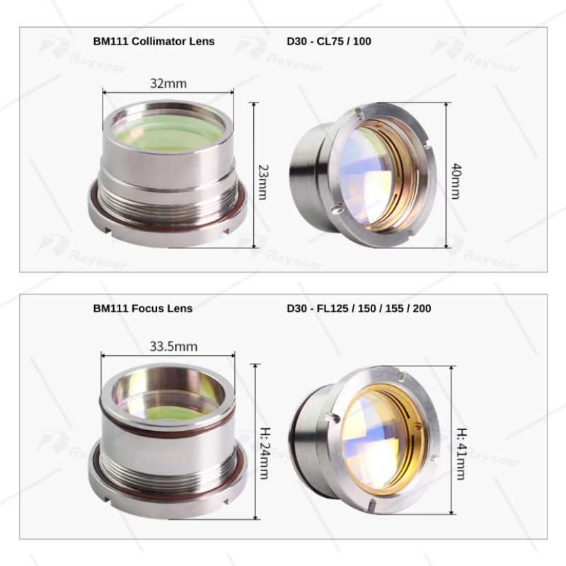 Laser Collimating Lens and Focusing Lens Assembly for Raytools BM111