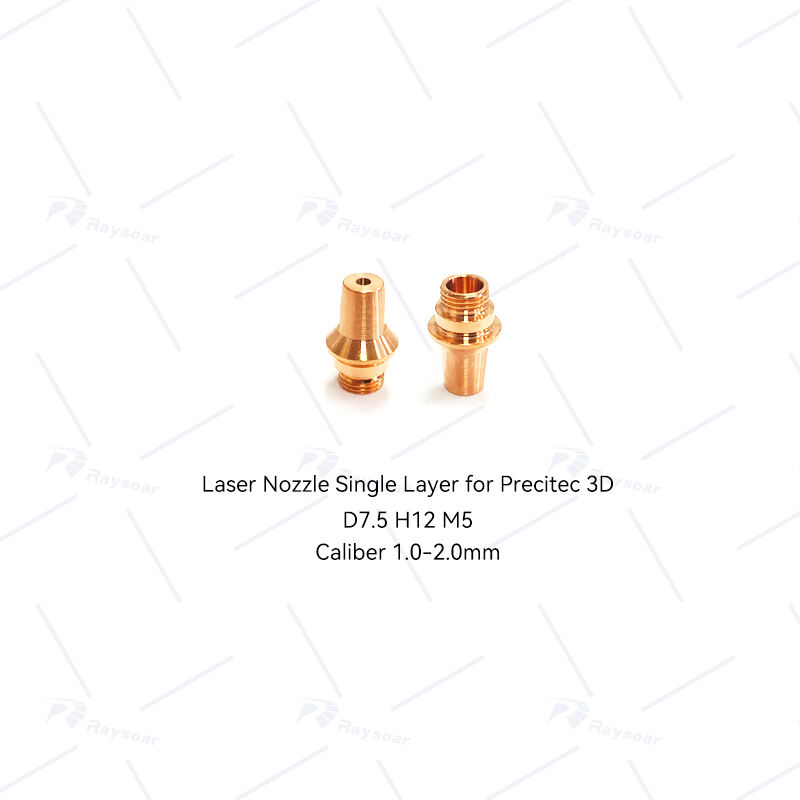 Laser Cutting Nozzles D10.5H12M5mm D7.5H12M5mm for Precitec 3D Systems