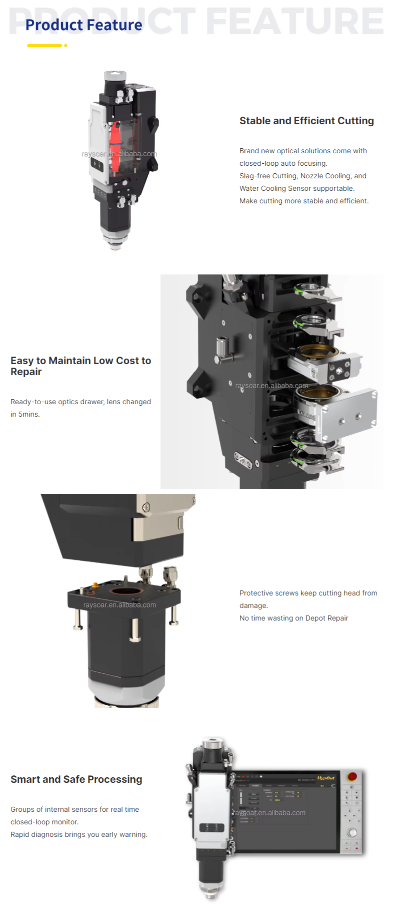 Boci BLT421 8kW Auto-Focusing Fiber Laser Cutting Head