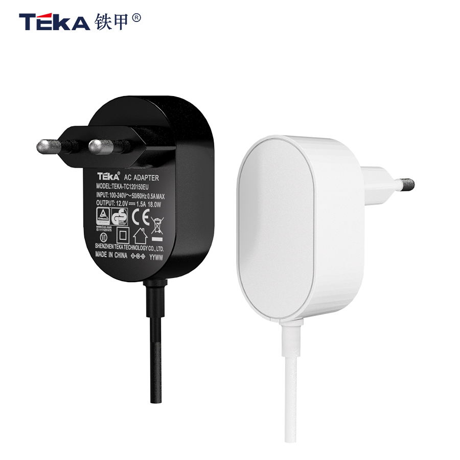 19W EU Bottom-Plug Wall-Mount Adapter: Space-Saving | TEKA