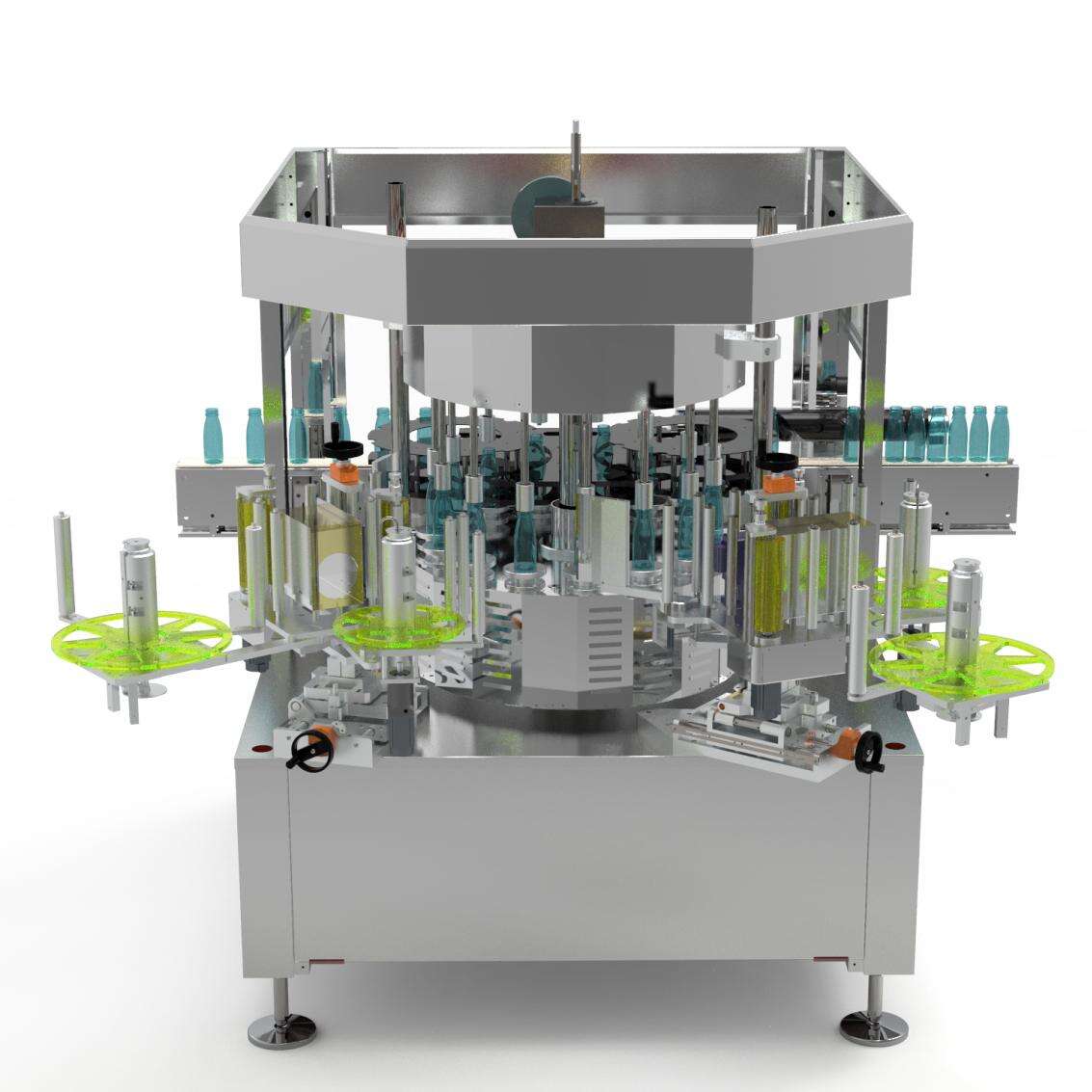 High speed rotary way wrap around labeler, China High speed rotary way ...