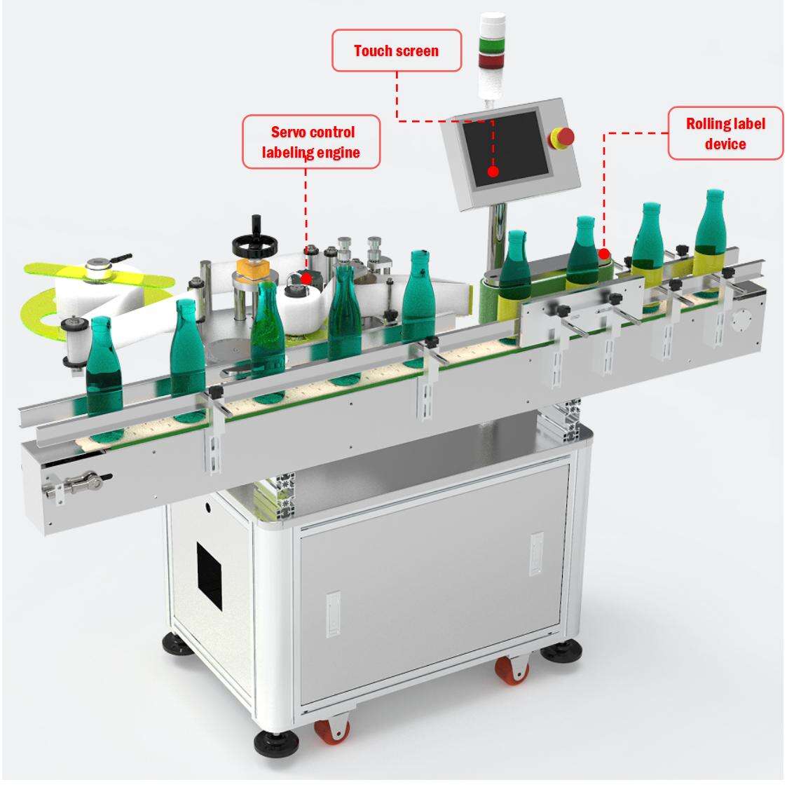 Auto round bottle jars cans wrap around labeler , China Auto round ...