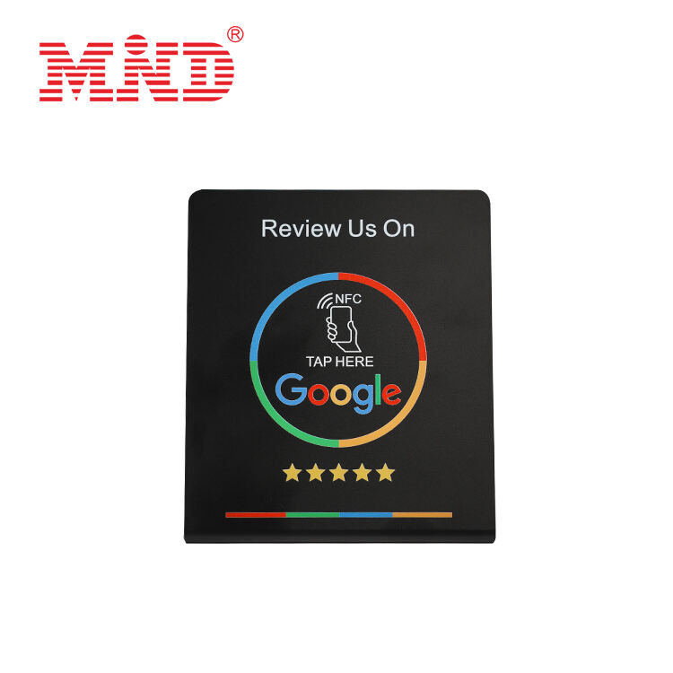 Custom NFC Display Table Menu PVC Stand Social Media NFC Google Review ...