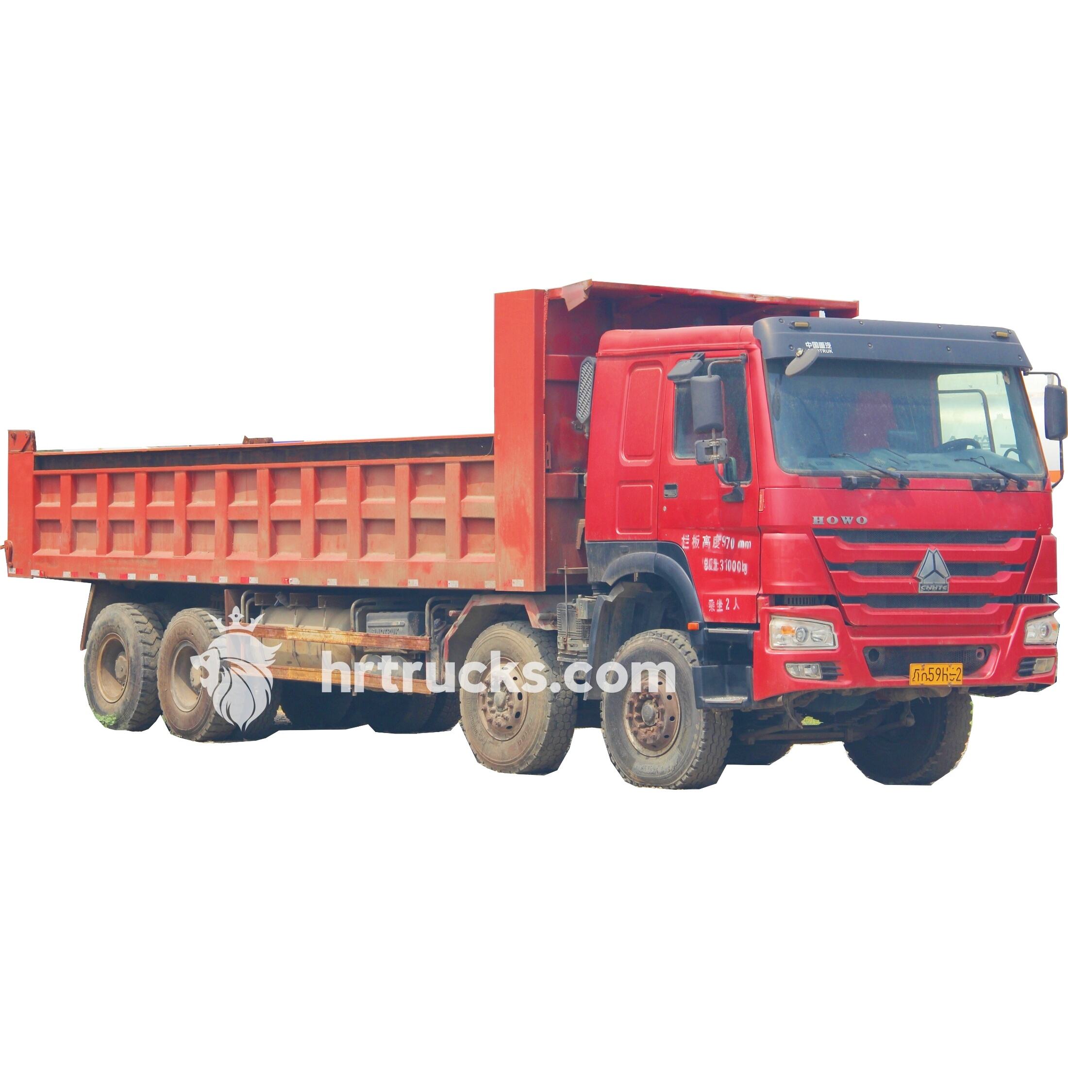 HOWO Red Dump Truck - Efficient Used Tipper for Heavy-Duty Applications