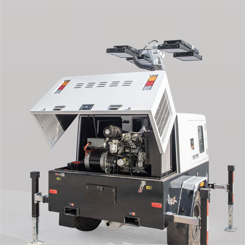 Portable Diesel Generator with Hydraulic Mobile Light Tower - Ideal for ...