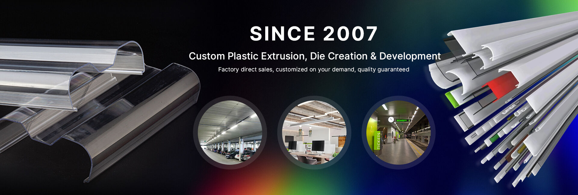 Plastic extruded profiles, Plastic tubes, Diffuser plastic cover ...