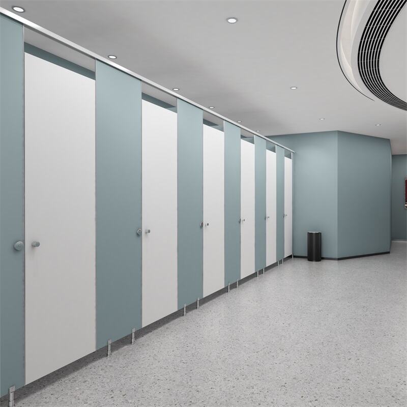 Rounded Corners Outlook Design HPL Partition | HPL Toilet Partitions ...