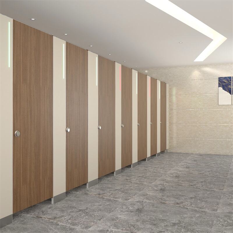 Rounded Corners Outlook Design HPL Partition | HPL Toilet Partitions ...