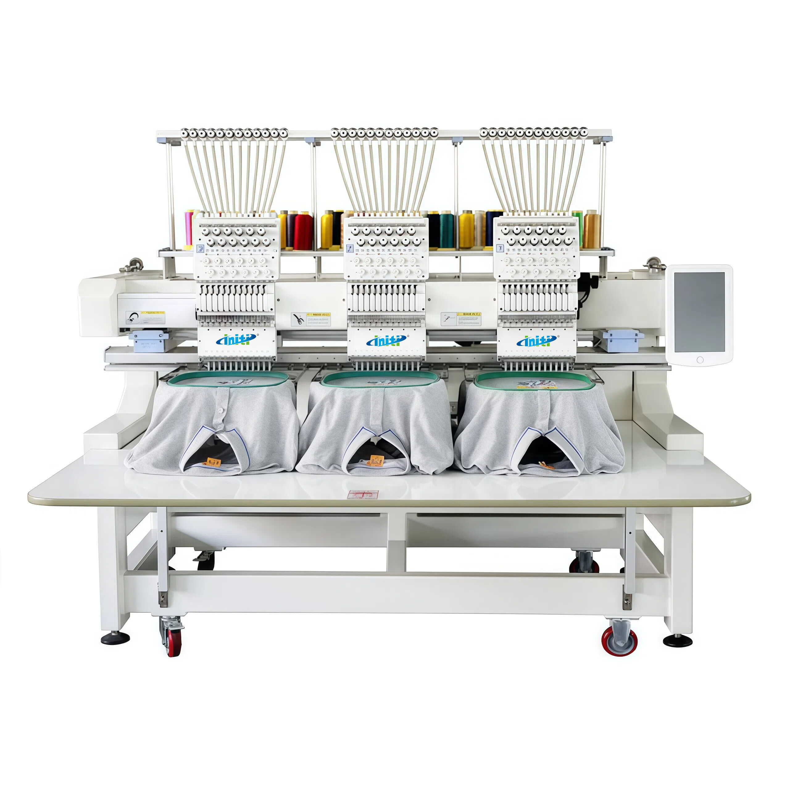 3 Head Shirt Hat Cap Embroidery Machine Designs | Multi Head Embroidery ...