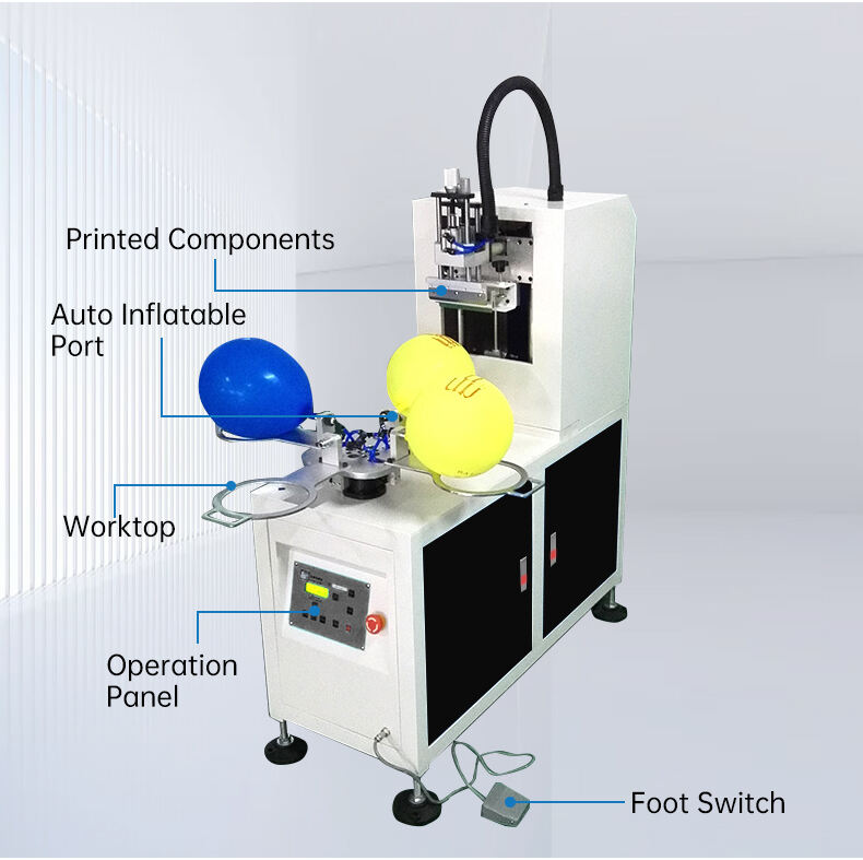Anpassningsbar halvautomatisk ballong tryckmaskin | Tryckmaskin