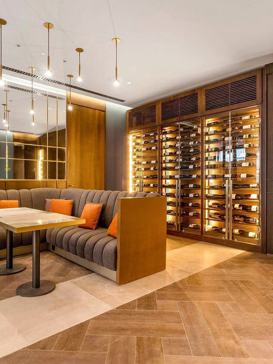 Stainless steel thermostatic wine cooler | Stainless Steel Wine Cabinet