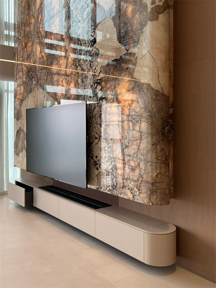 Minimalist Arc TV Cabinet | Arc-shaped TV cabinet