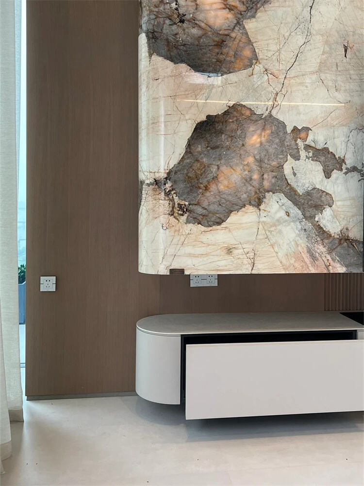 Minimalist Arc TV Cabinet | Arc-shaped TV cabinet