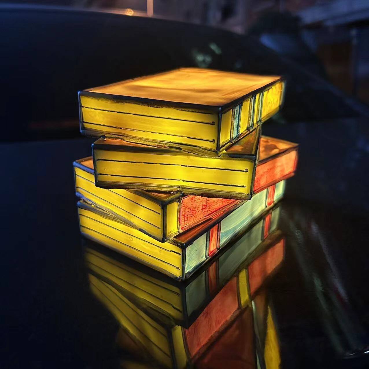 Colorful glass folding book light | Designer toys