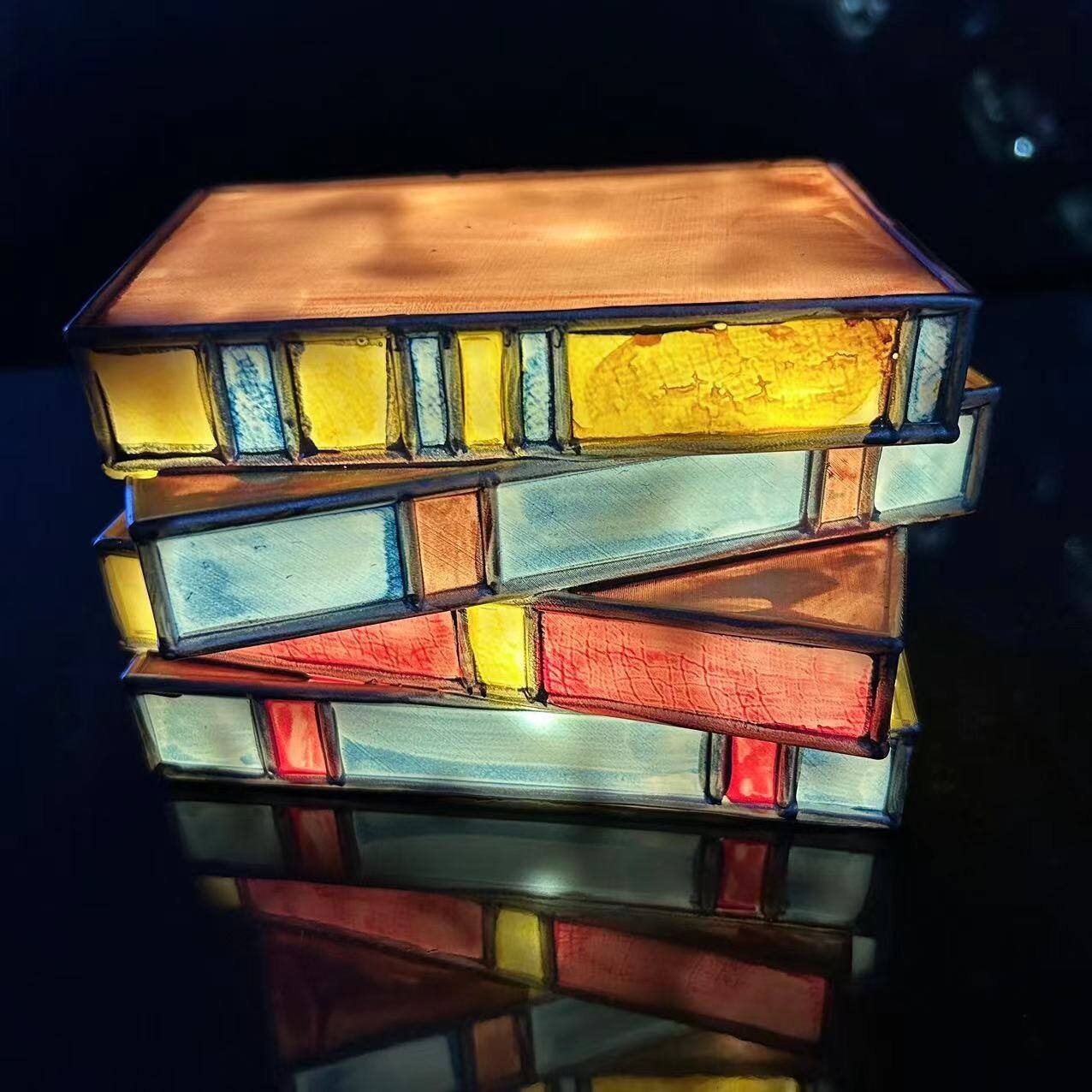 Colorful glass folding book light | Designer toys