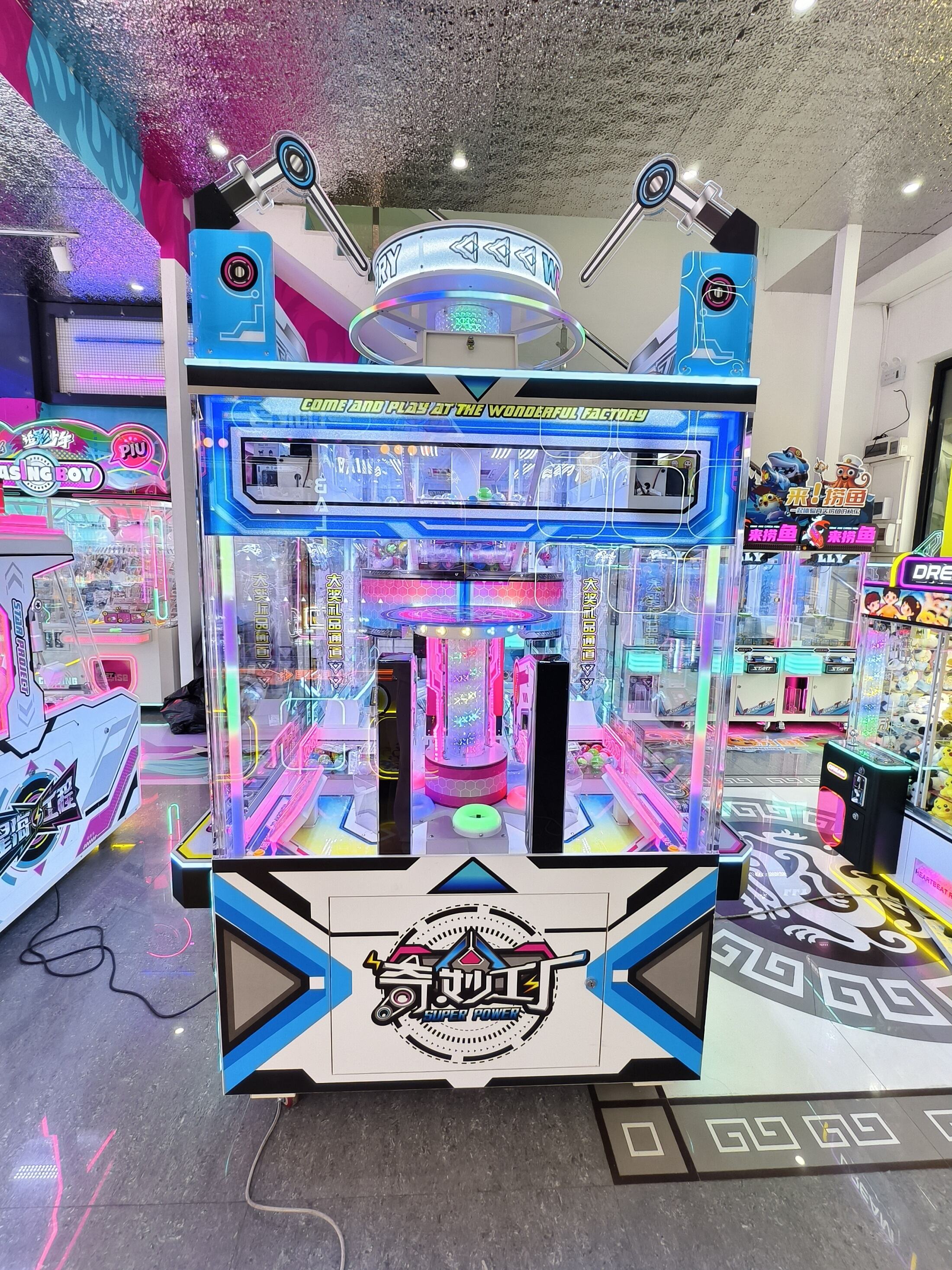 Color-Coded Prize Drop Arcade Machine - Coin-Operated Capsule Toy ...