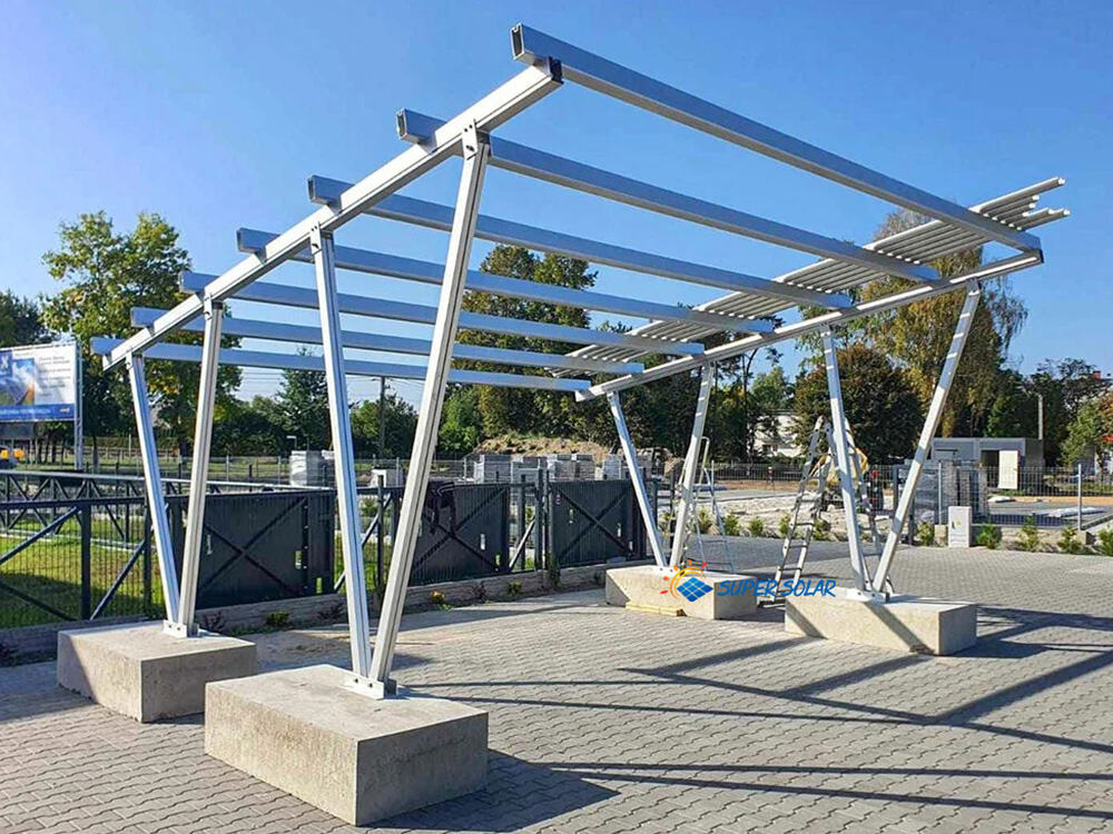 Germany 15KW Aluminum carport solar power system | Solar Carports ...