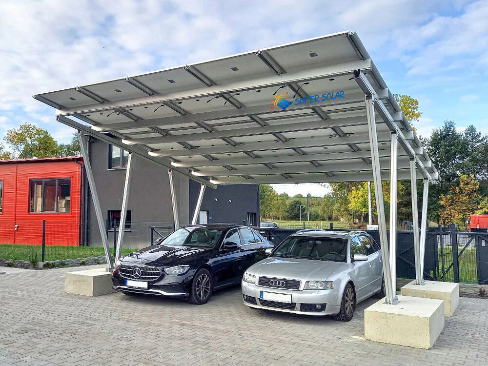 Germany 15KW Aluminum carport solar power system | Solar Carports ...