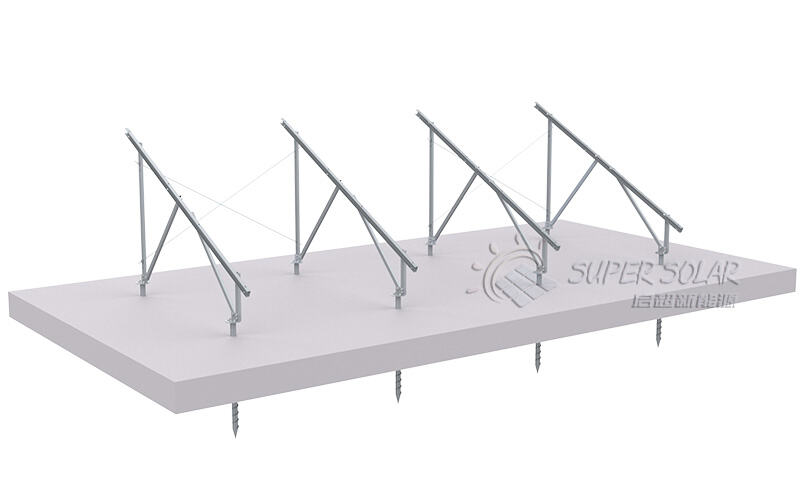 Carbon Steel Ground Mounted Solar Structure | Steel Mounting Structures ...