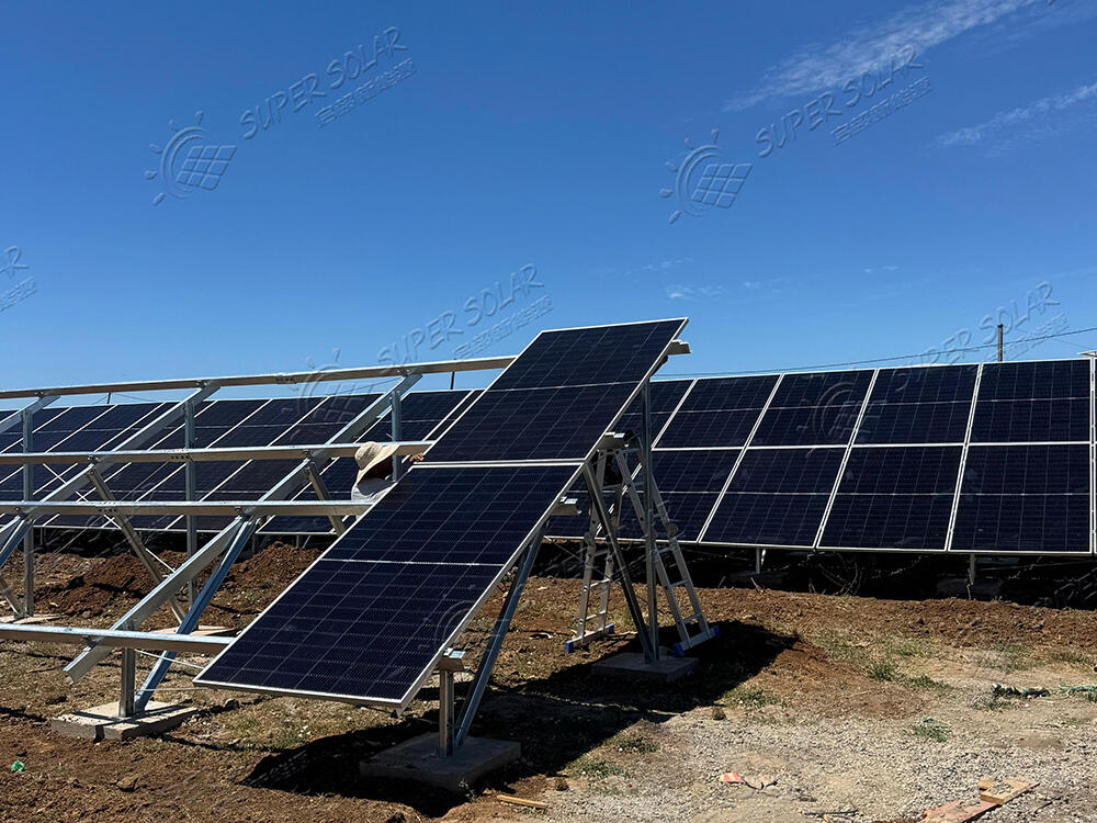 Carbon Steel Ground Mounted Solar Structure | Steel Mounting Structures ...