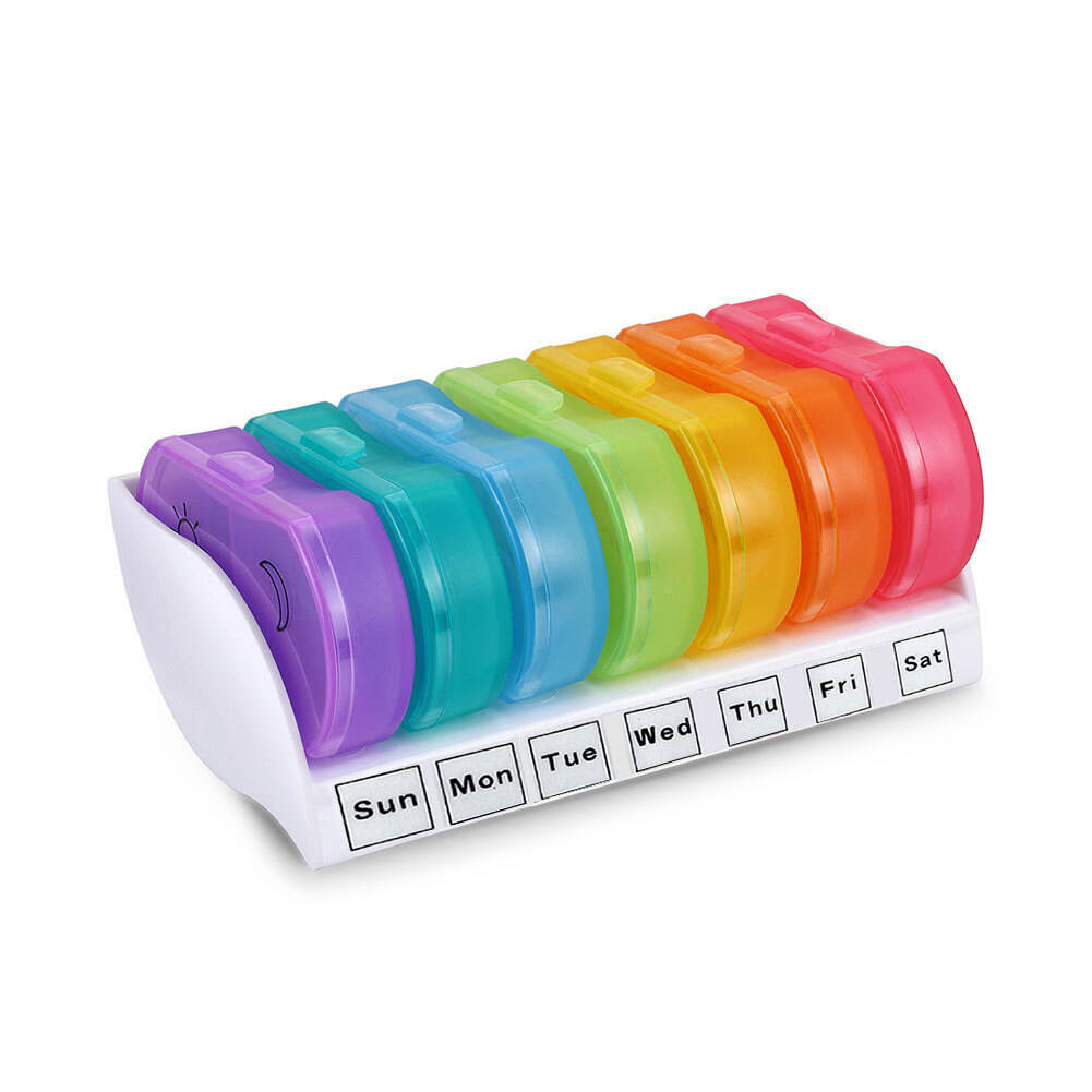 14-Compartment Plastic Pill Box - 2-Week Medical Pill Organizer
