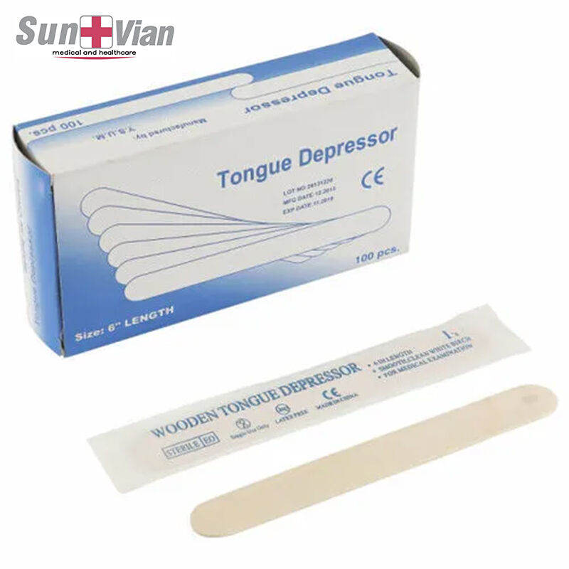 Sterile Wooden Tongue Depressor - Disposable Medical Tool